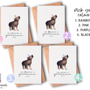Wolf Pup Birthday Card Personalised Baby Wolf Card, Wolf Greeting Card ...