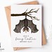 Bat Birthday Card Bat Cards Birthday Bat Card Personalised - Etsy