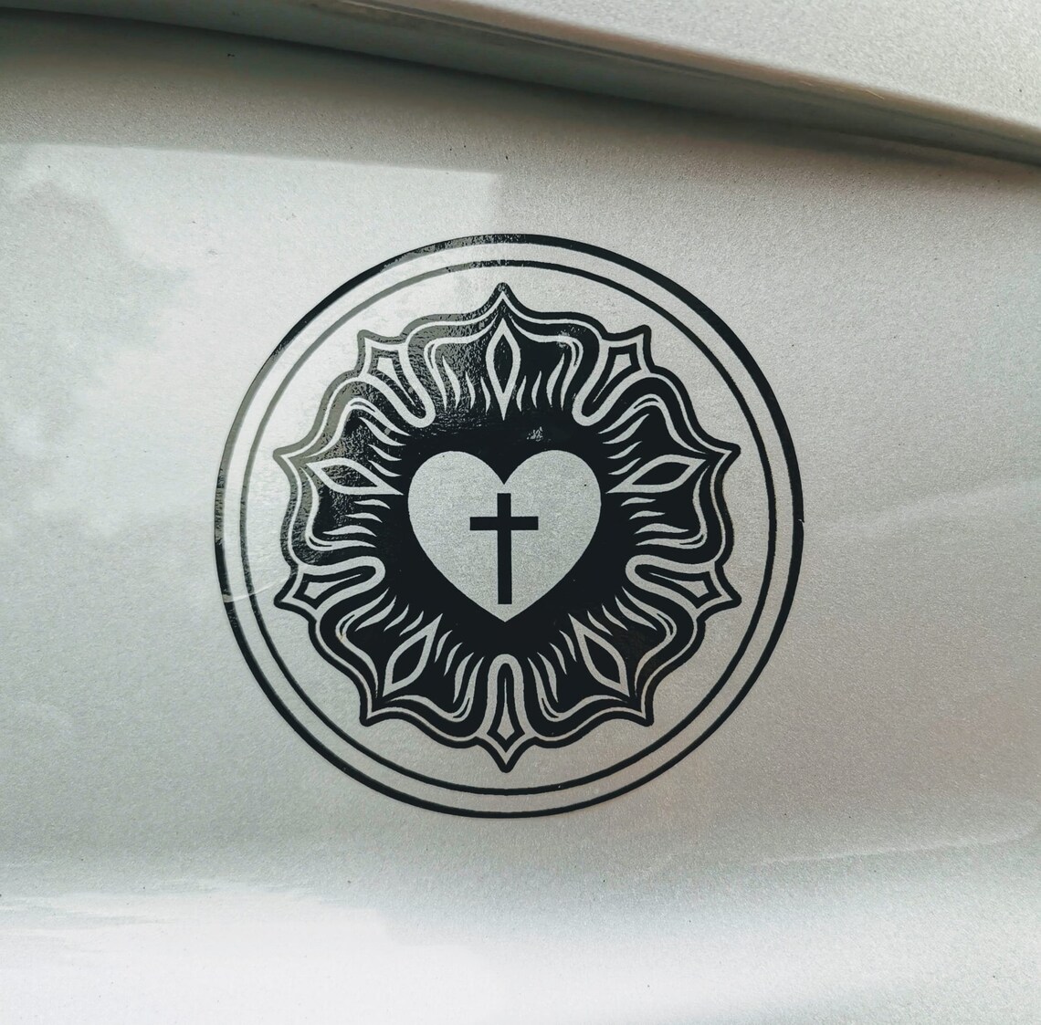 Protestant Reformation Car Sticker, Luther Rose - Etsy