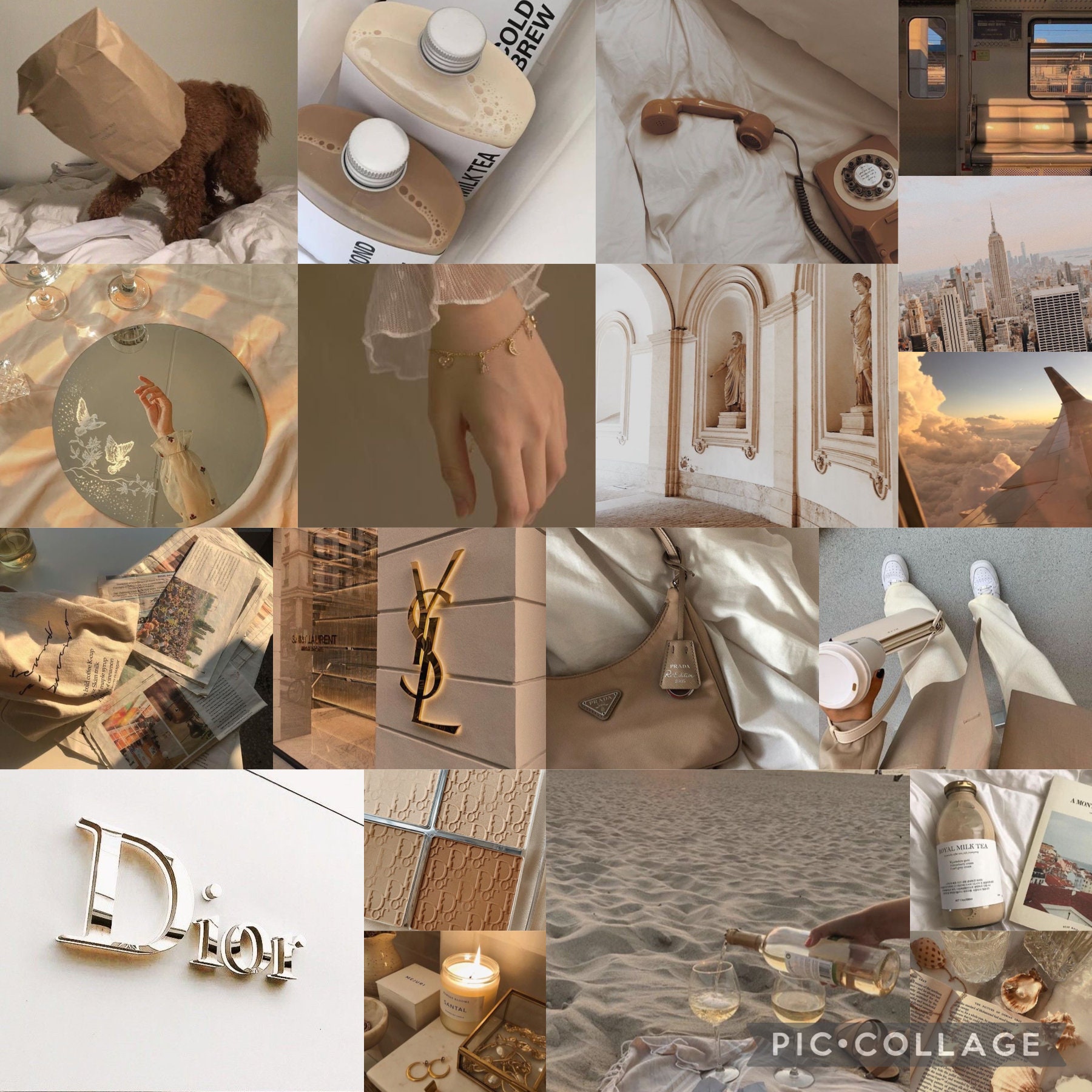 70 Piece Neutral Photo Wall Collage Kit, Tessa Presets - Etsy