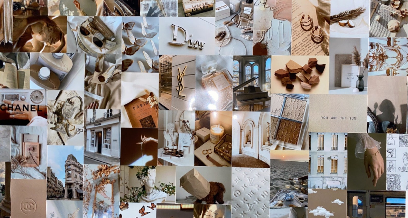 70 Piece Neutral Photo Wall Collage Kit, Tessa Presets - Etsy