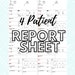 Four Patient Nursing Report Sheet - Etsy