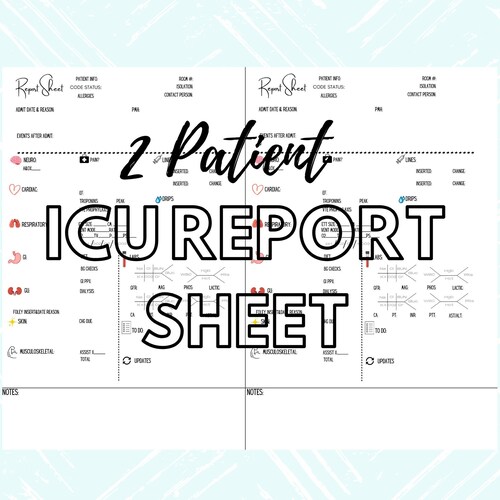 Nursing Shift Report Sheet - Etsy