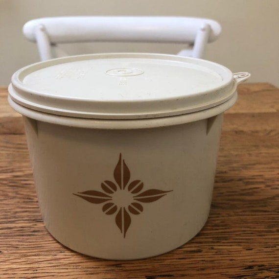 Vintage Retro Tupperware One Round Circular Beige 1970s - Etsy