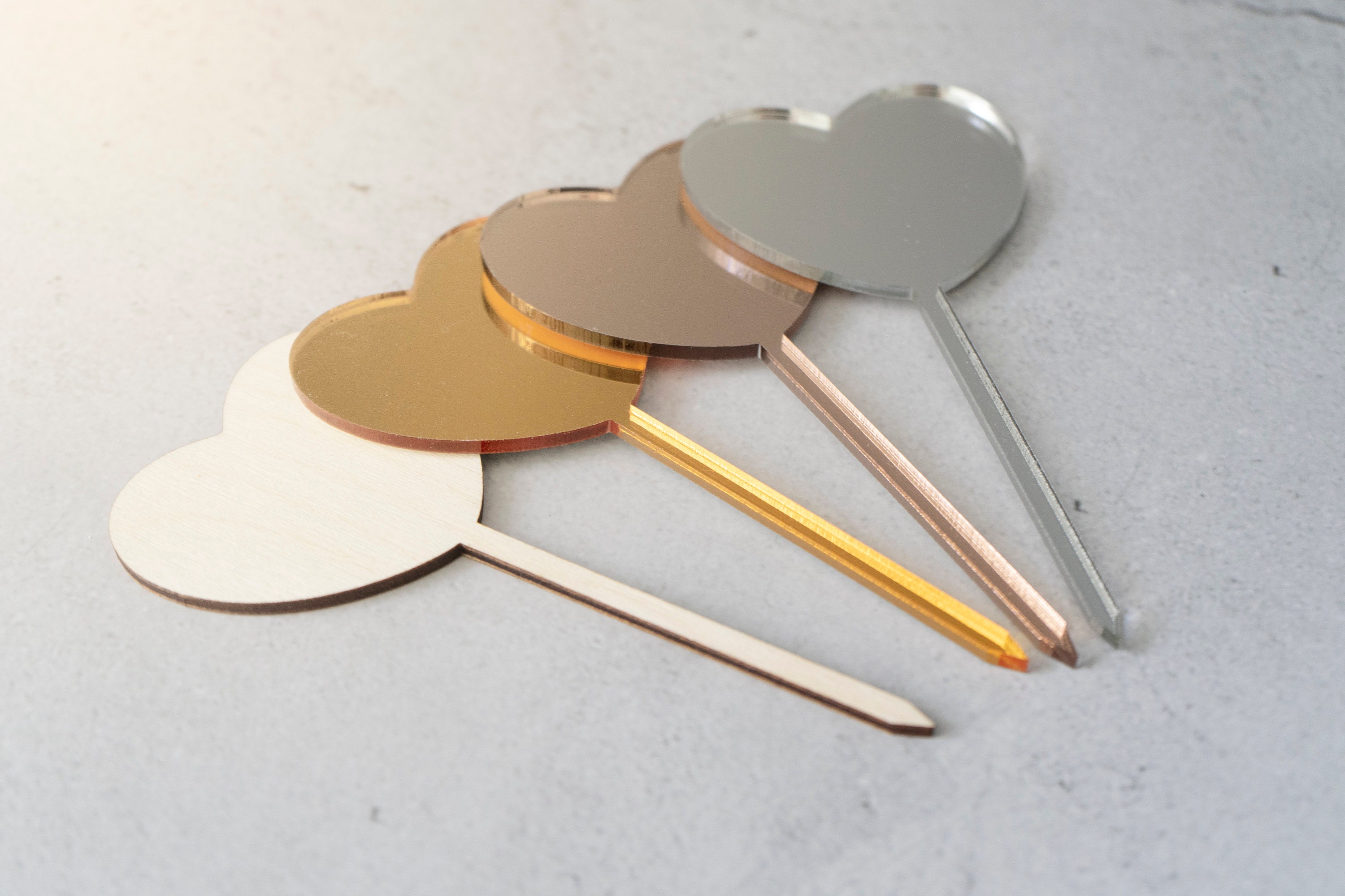 Mini Cake Topper Heart | Cake Topper Cake Decoration Cupcake Decoration ...