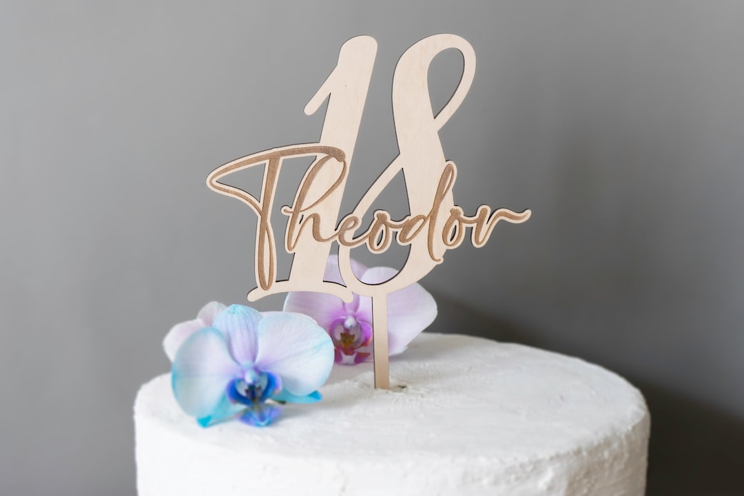 Number 1-99 Caketopper With First Name Cake Topper Cake Topper Cake ...