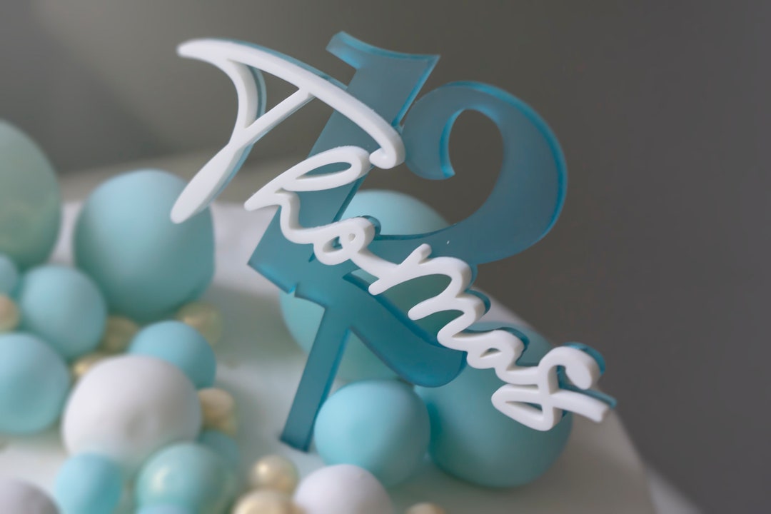 Number 1-99 Cake Topper With First Name Cake Topper Cake - Etsy