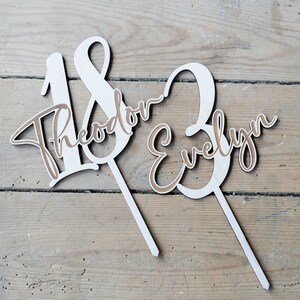 Number 1-99 Caketopper With First Name Cake Topper Cake Topper Cake ...