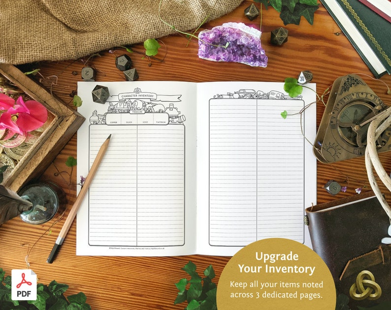 Dnd 5e Campaign Diary: Taste of Adventure Character Journal - Etsy
