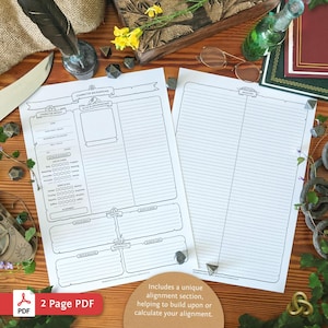 Dnd 5e Character Background: A4 Character Sheet PDF Compatible With ...