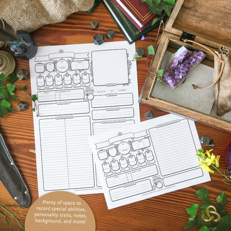 Dnd 5e Companions & Familiars: Character Sheet PDF Compatible With ...