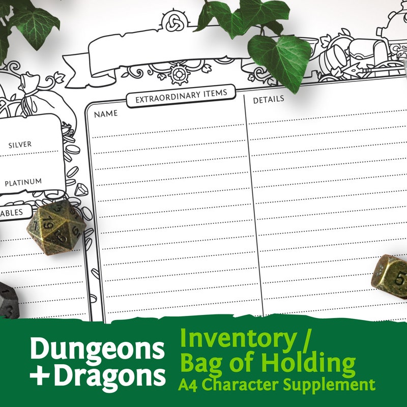 Rpg Inventory Tracker - Etsy