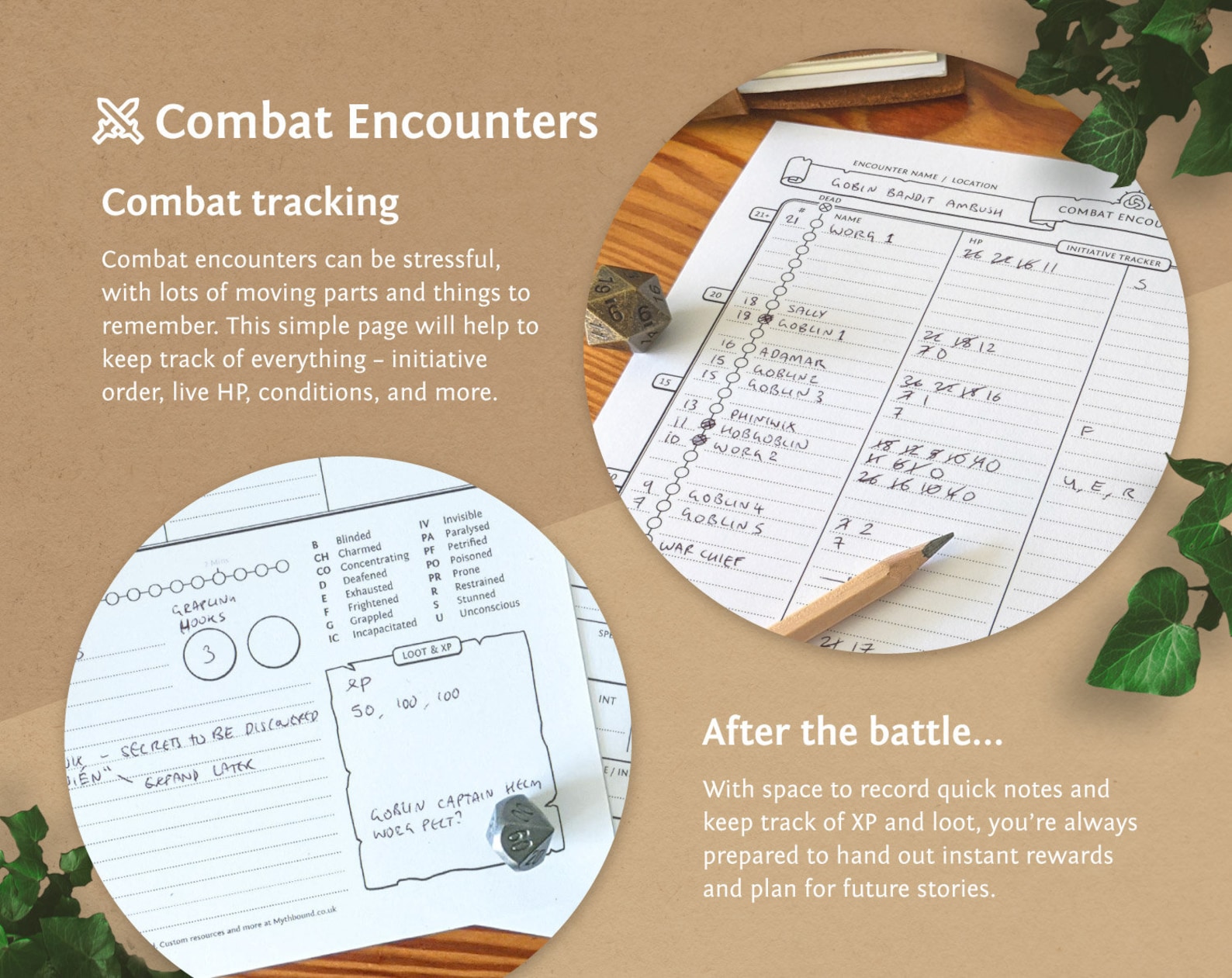 Dnd 5e DM Combat Encounters: Initiative Tracker Party and Creature ...
