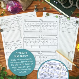 Dnd 5e DM Combat Encounters: Initiative Tracker Party and Creature ...