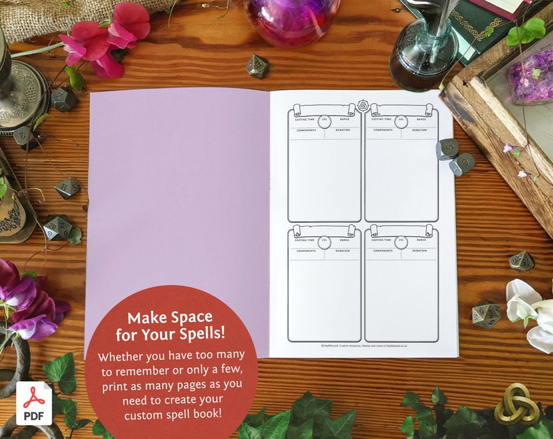 Dnd 5e Spell Book: A5 Booklet PDF Compatible With Fifth Edition ...