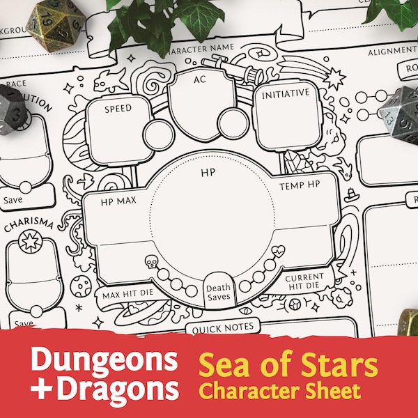 Space Character Sheet Dnd - Etsy