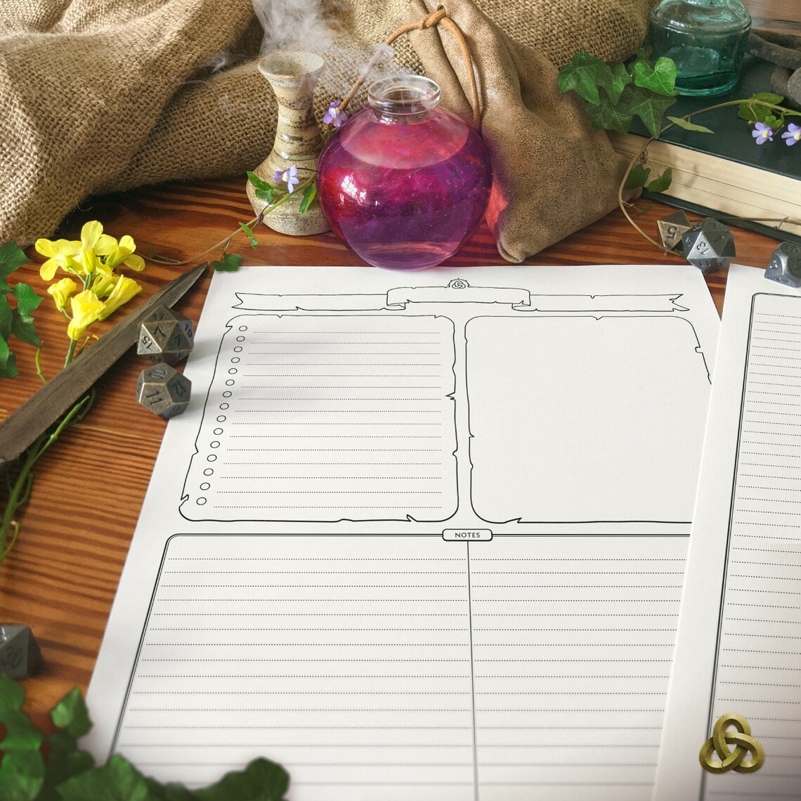 Dnd A4 Note Pages: Character Sheet PDF for Dungeons and | Etsy UK