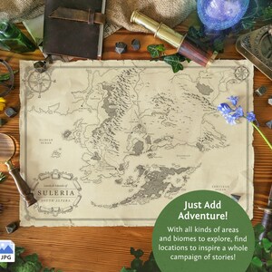 Customisable Fantasy Map Digital Download : Continent of Altera PDF for ...