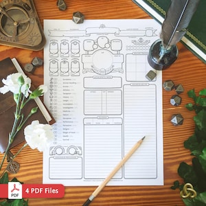 Dnd 5e Character Sheet: PDF Compatible With Fifth Edition Dungeons and ...