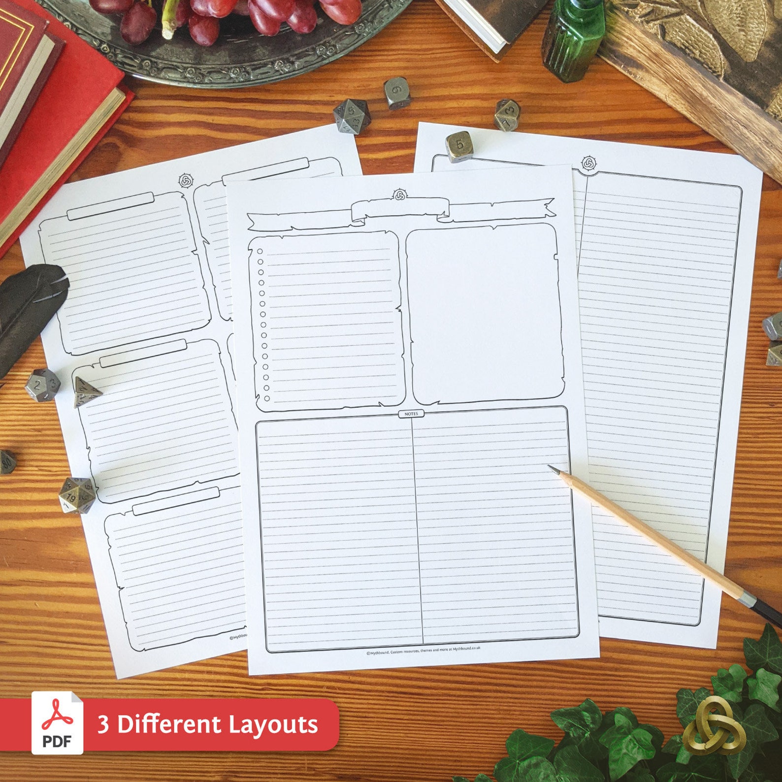 Dnd A4 Note Pages: Character Sheet PDF for Dungeons and - Etsy Canada