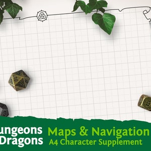 Dnd 5e Maps & Navigation: A4 Character Sheet PDF for Dungeons - Etsy UK