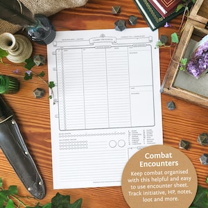 Dnd 5e DM Combat Encounters: Initiative Tracker Party and Creature ...