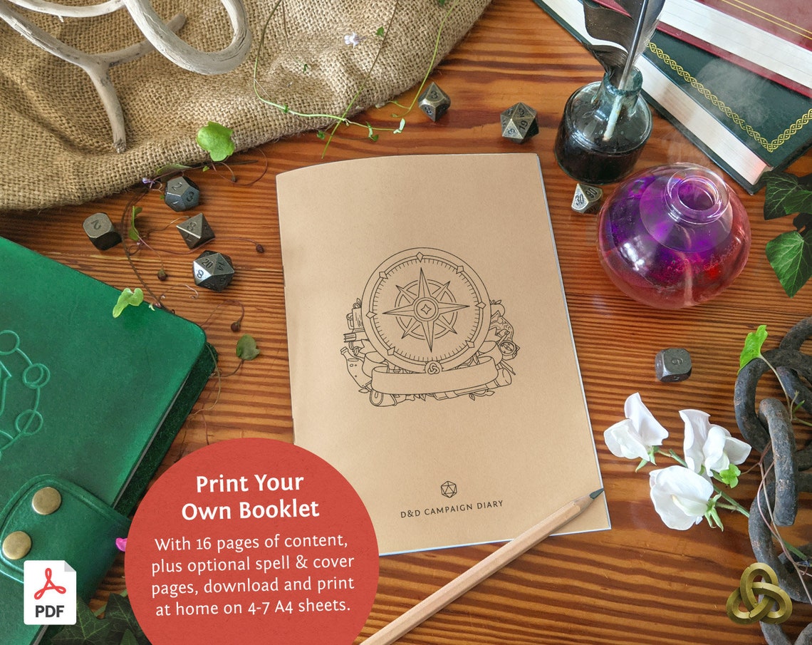 Dnd 5e Campaign Diary: Taste of Adventure Character Journal - Etsy