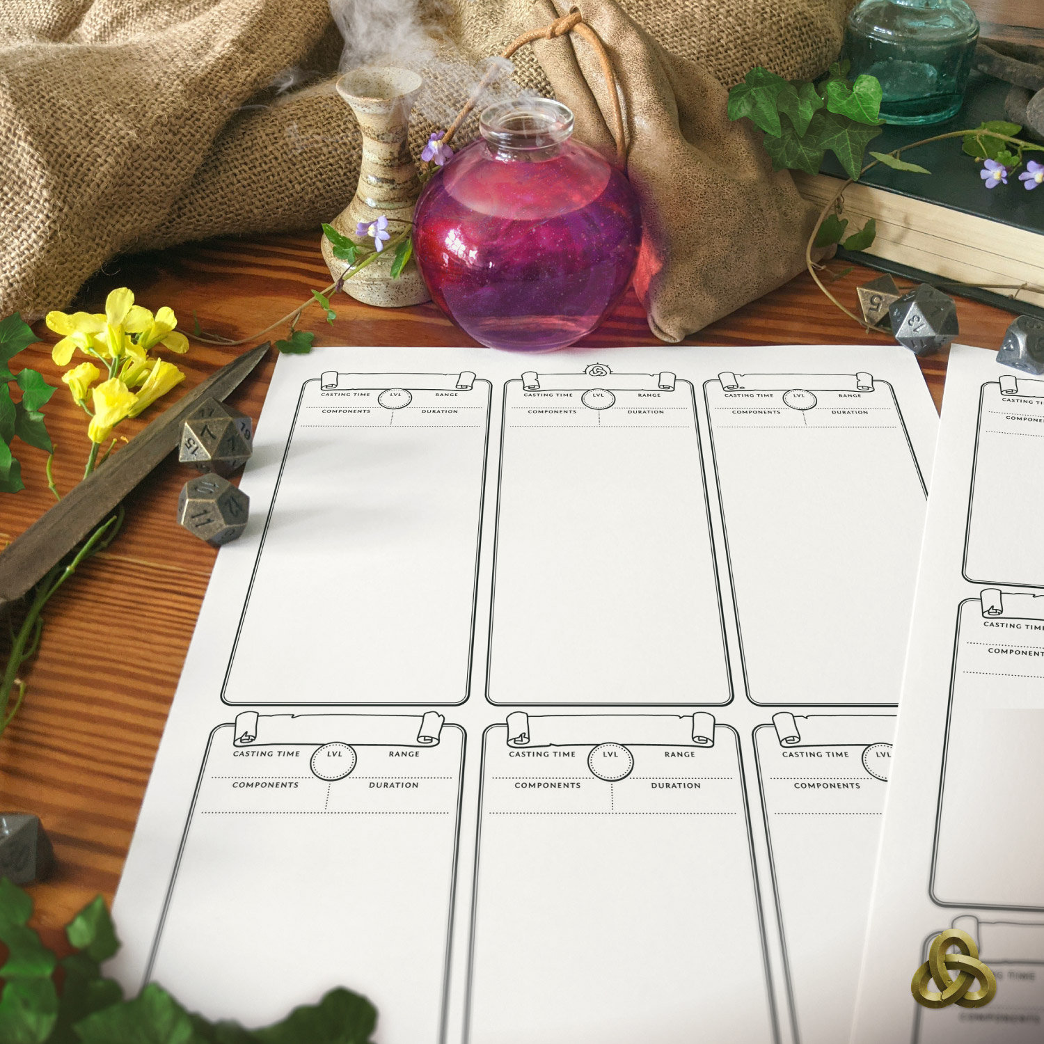 Dnd A4 Spell Book Pages: Character Sheet PDF Compatible With Fifth ...