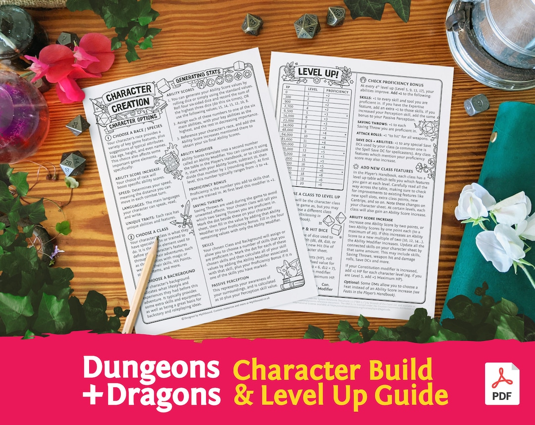 Dnd 5e Character Creation & Level up Guide : New Player Beginners Guide PDF Compatible With ...