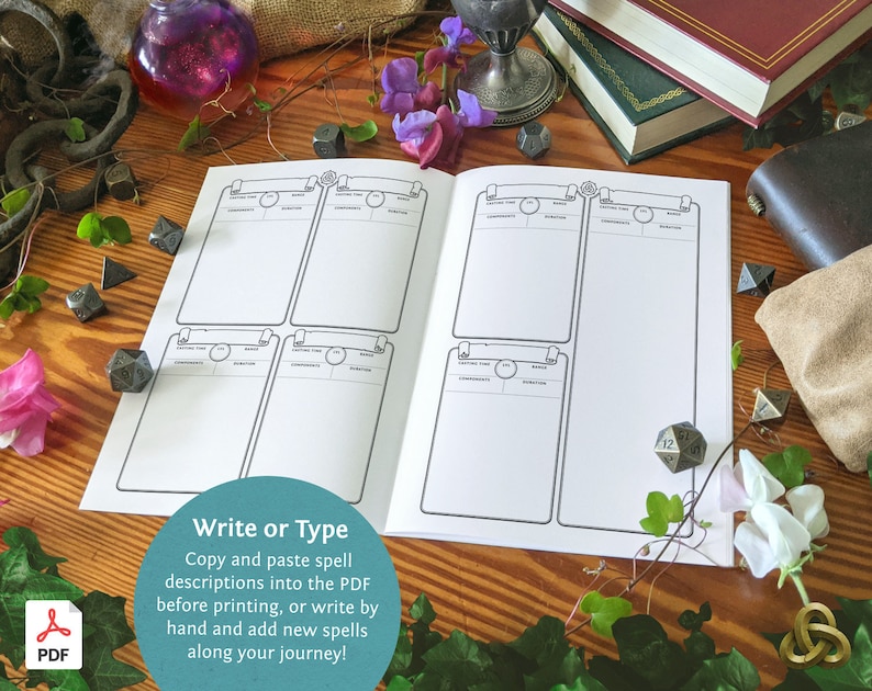 Dnd 5e Spell Book: A5 Booklet PDF Compatible With Fifth Edition ...