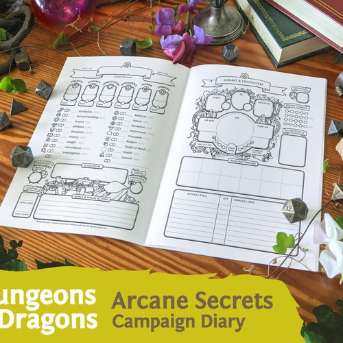 Dnd 5e Campaign Diary: Character Journal PDF for Dungeons and - Etsy