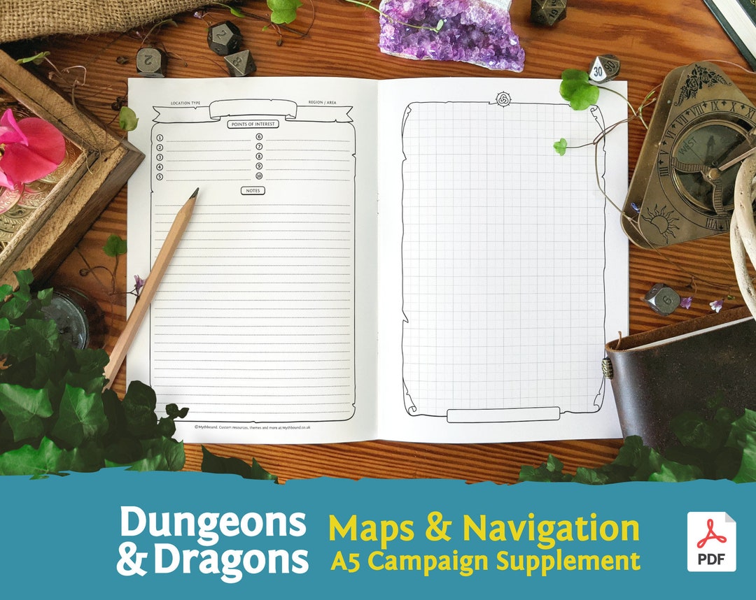 Dnd 5e Maps & Navigation: A5 Booklet PDF for Dungeons and - Etsy UK