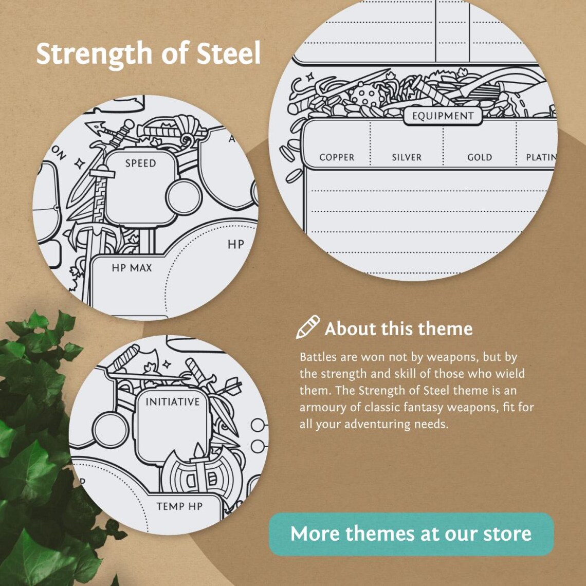 Dnd 5e Character Sheet: Strength of Steel PDF Compatible With Fifth ...