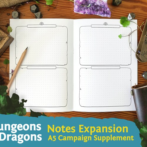 Dnd 5e Quest & Session Notes: A5 Booklet PDF for Dungeons and - Etsy UK