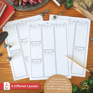 Dnd A4 Spell Book Pages: Character Sheet PDF Compatible With Fifth ...
