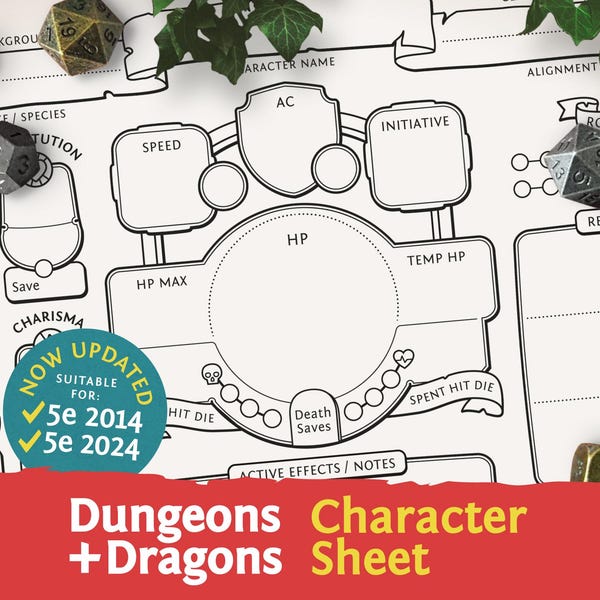 D&D 5e Druid Character Sheet - Etsy Canada