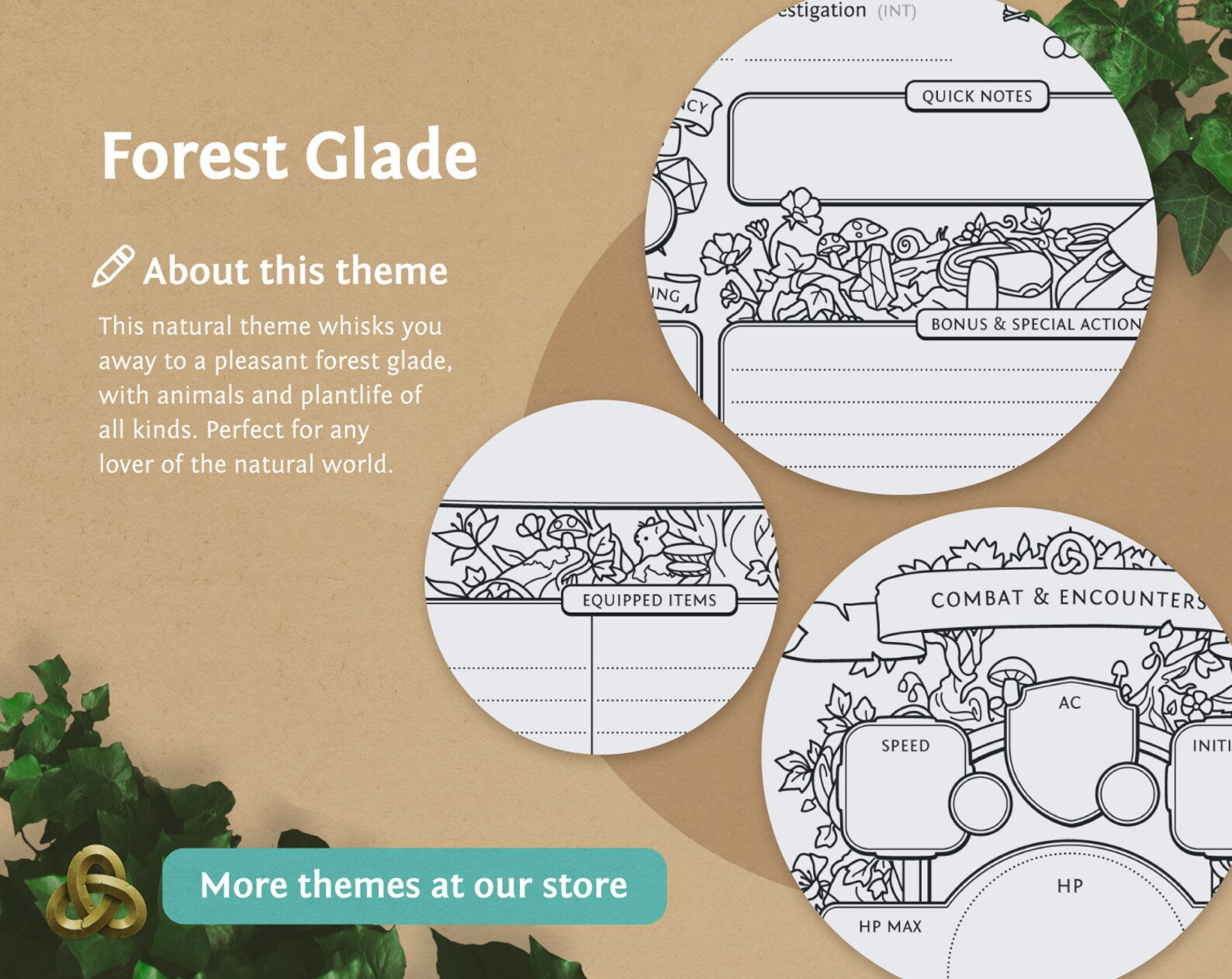 Dnd 5e Campaign Diary: Forest Glade Character Journal PDF for - Etsy UK