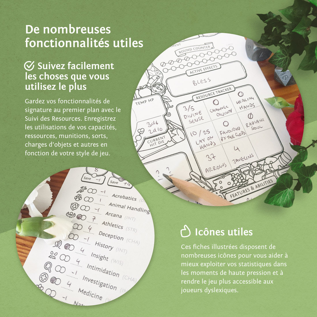 Dnd 5e French Character Sheet: Feuille De Personnage PDF Pour - Etsy