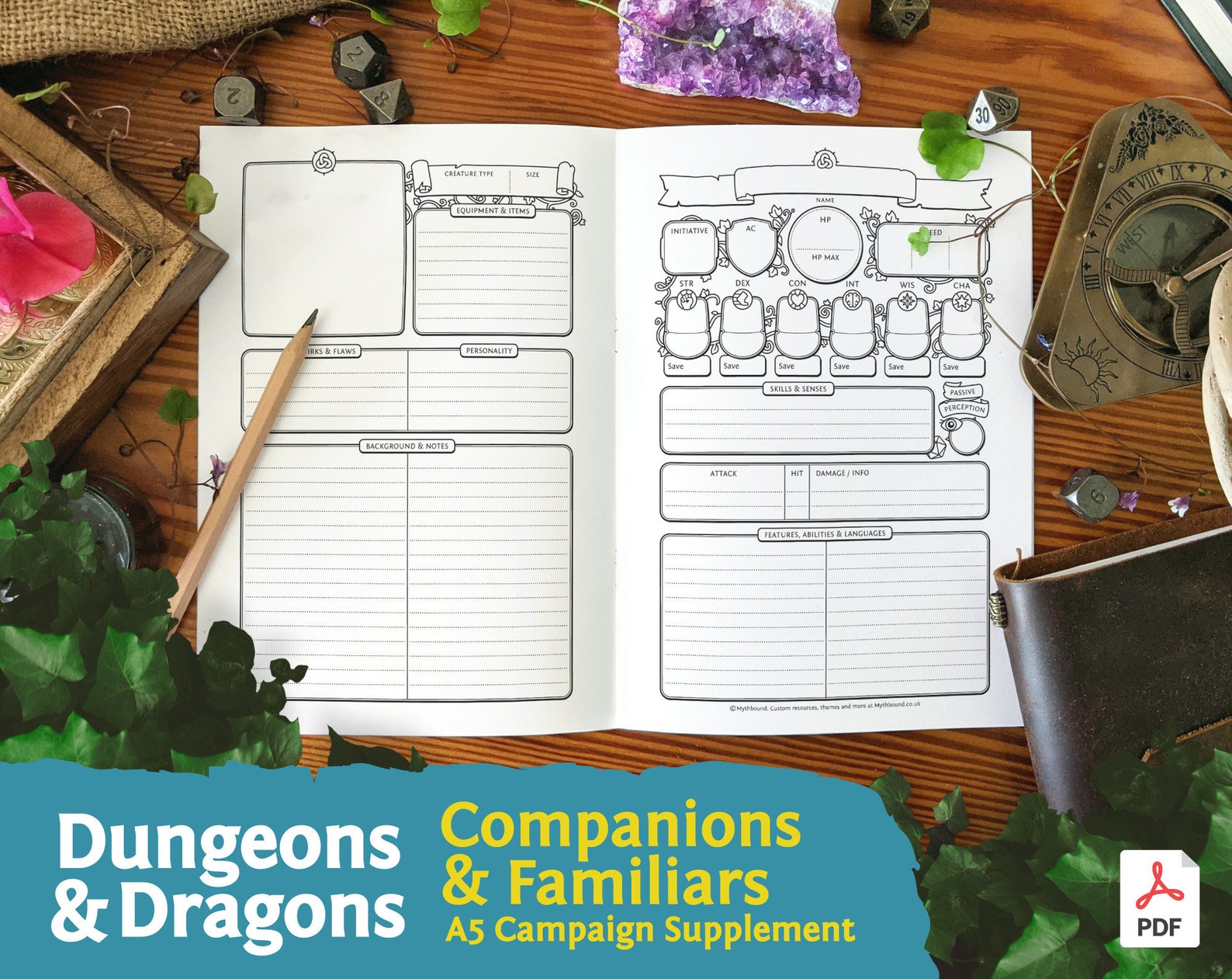 Dnd 5e Companions & Familiars: A5 Booklet PDF for Dungeons and - Etsy
