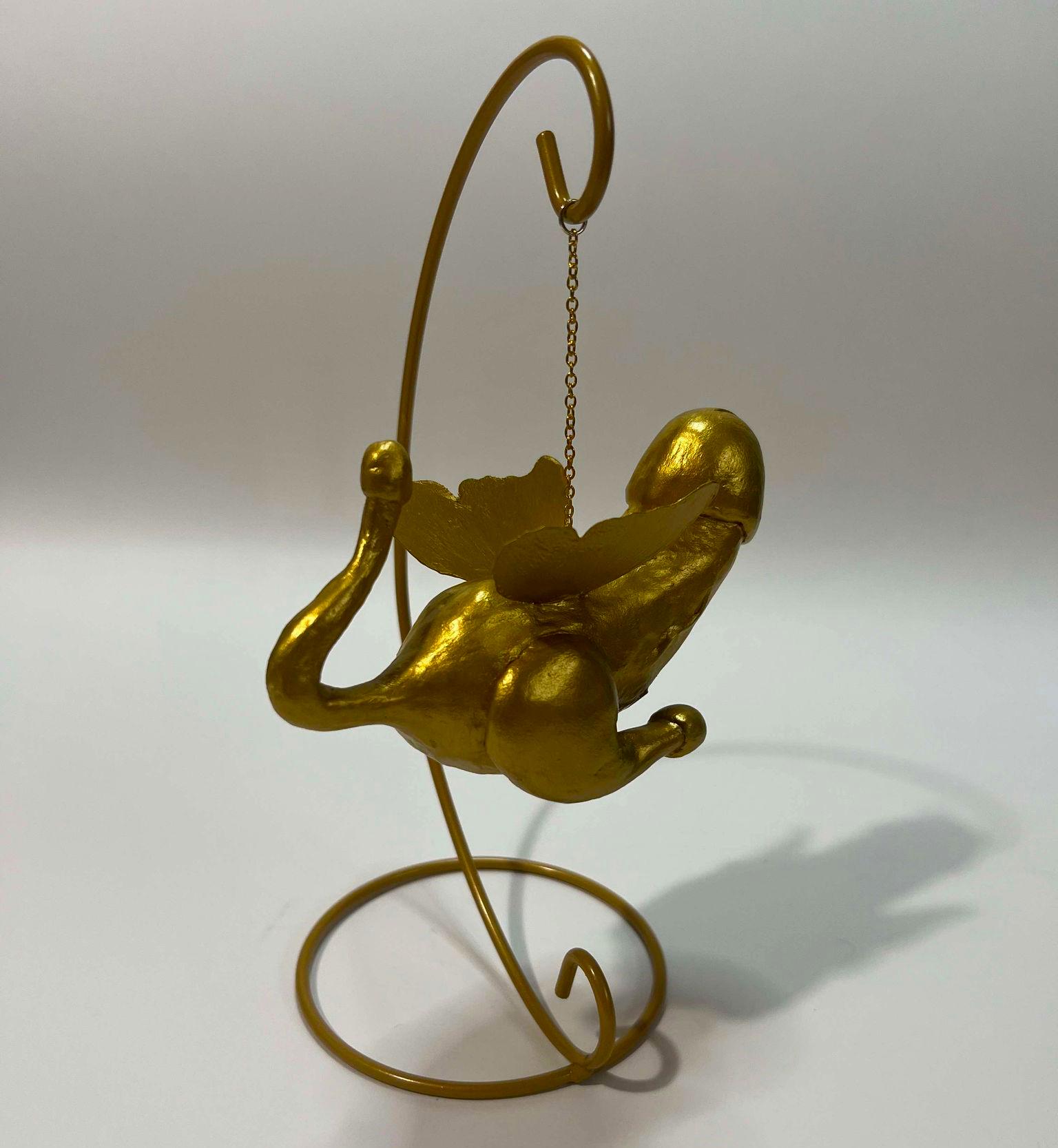 Shining “golden” Painted Winged Phallus Fascinus Ornamental Statue - Etsy