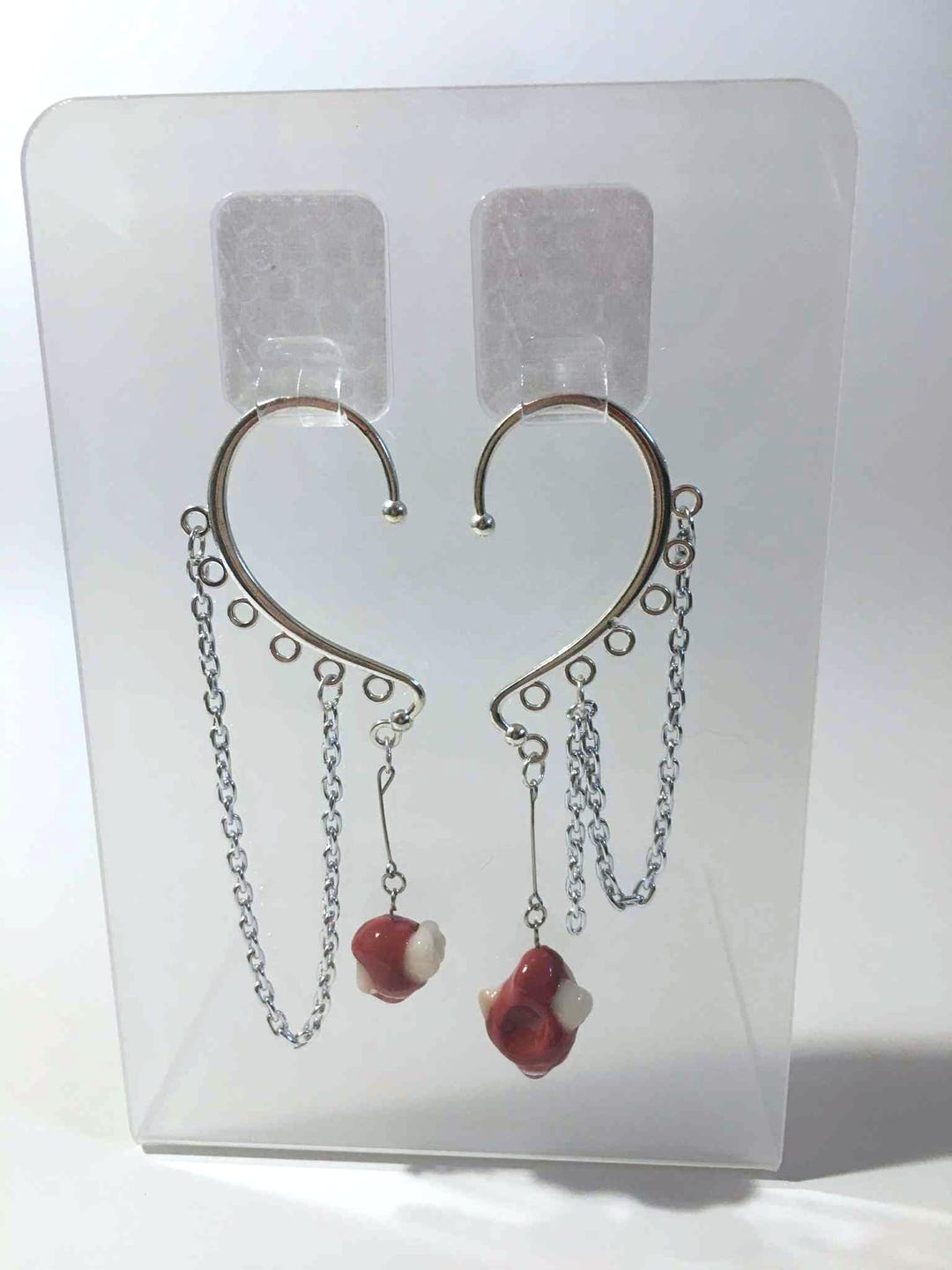 Gross Red Teeth Ear Cuff Set: Handmade Body Horror Jewelry - Etsy