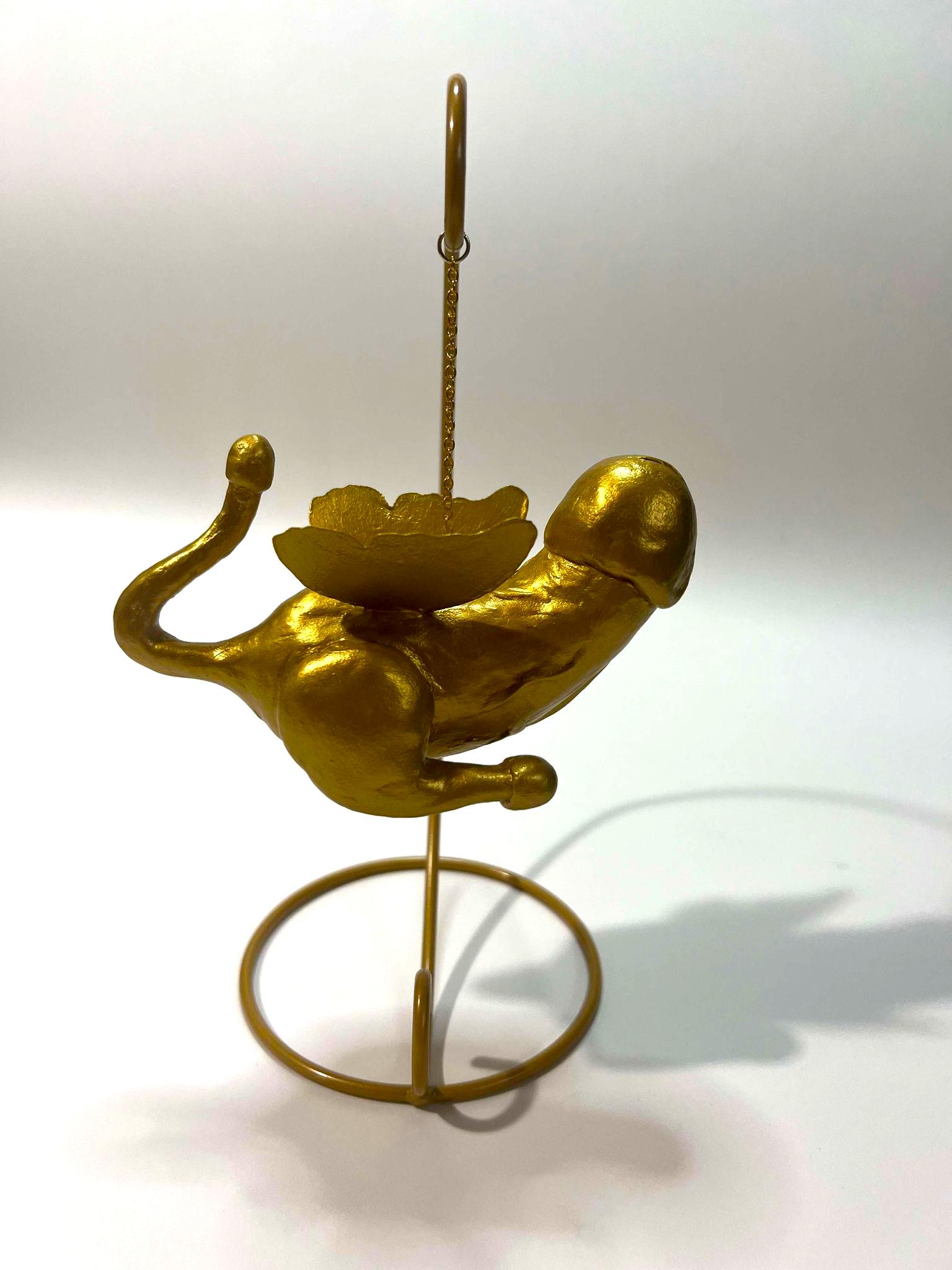 Shining “golden” Painted Winged Phallus Fascinus Ornamental Statue - Etsy