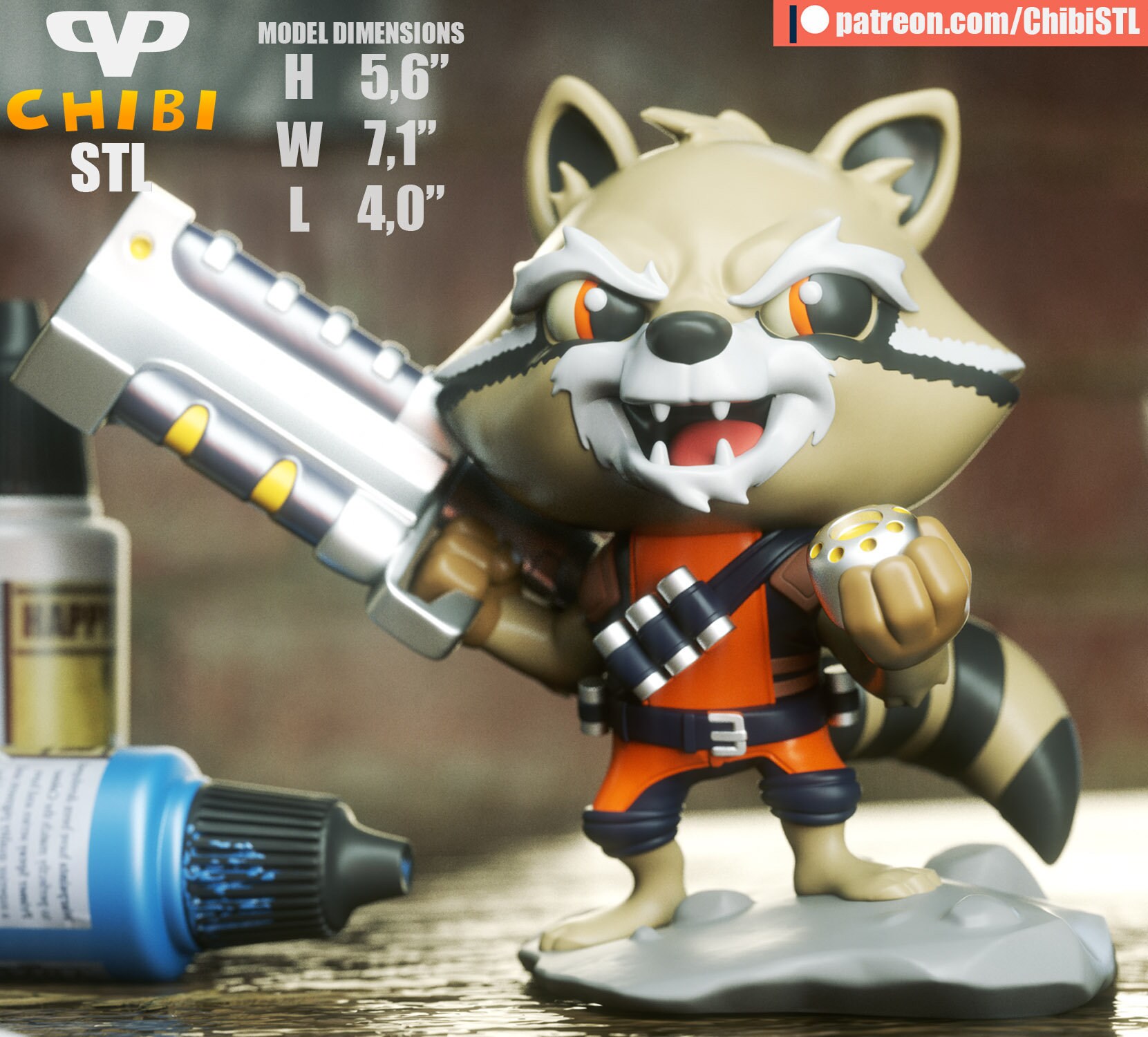 Rocket Raccoon And Groot Chibi