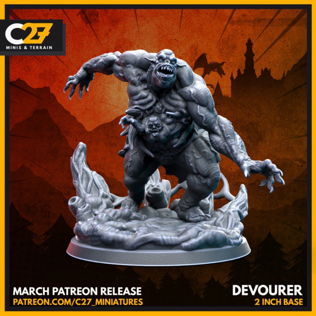 Devourer 32mm Scale Miniature C27 Minis Fantasy RPG - Etsy