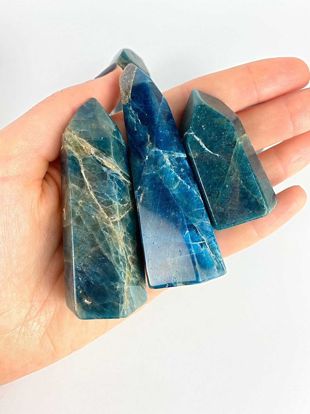 Blue Apatite Towers From Brazil/blue Apatite/brazilian Apatite Towers ...