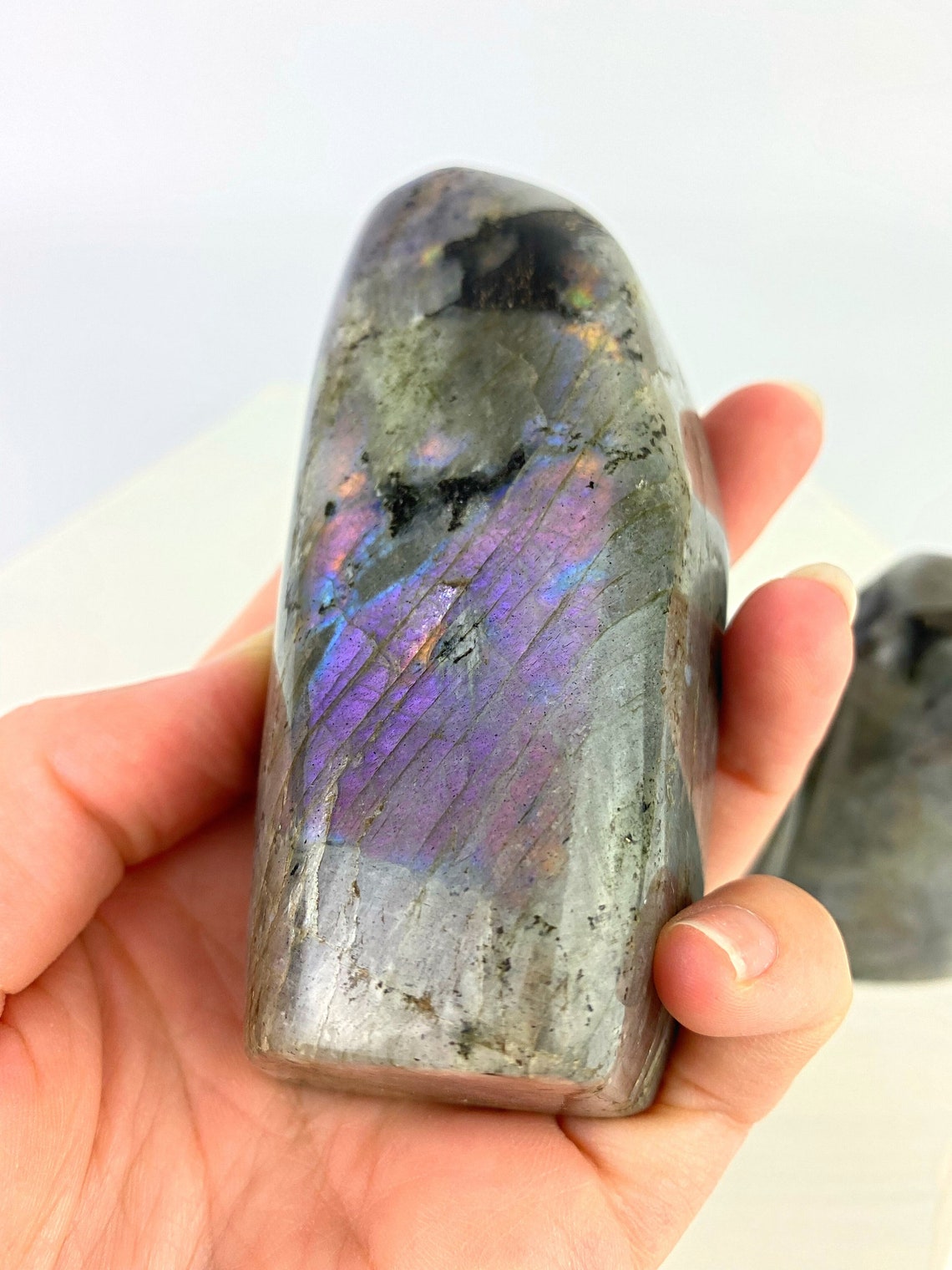 Purple Large Flashy Labradorite Freeform/labradorite/purple - Etsy