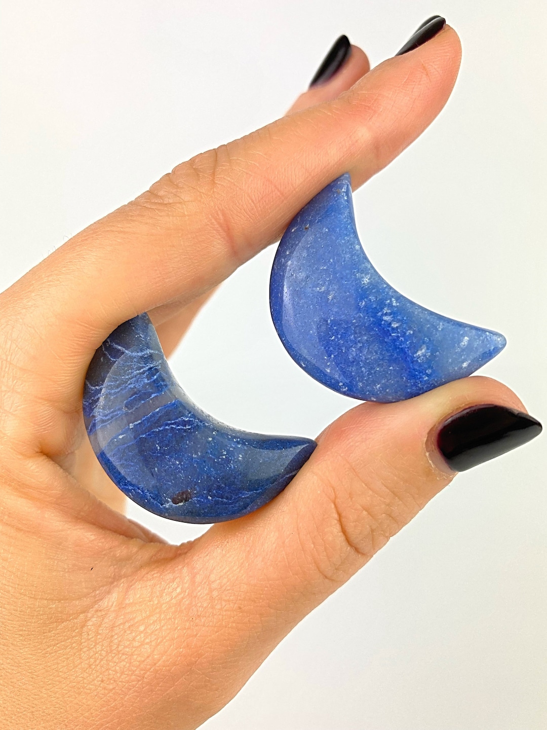 Blue Quartz Mini Moons/brazilian Blue Quartz/mini Beautiful Moons ...