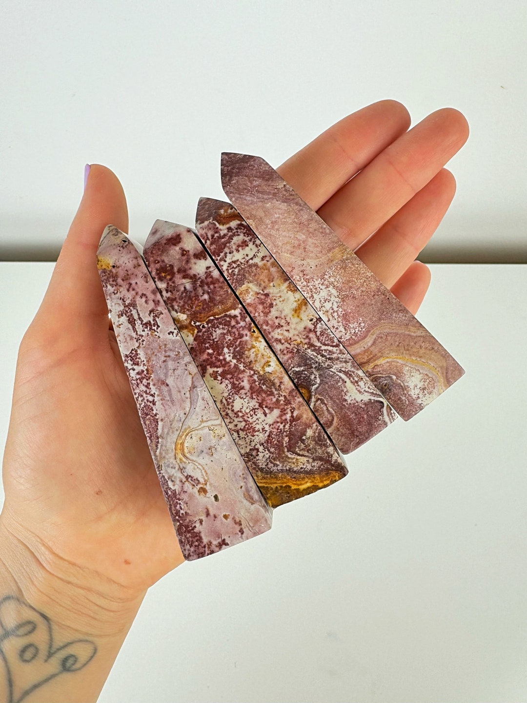 Polychrome Pink Jasper Towers/polychrome Jasper Towers From Indonesia ...