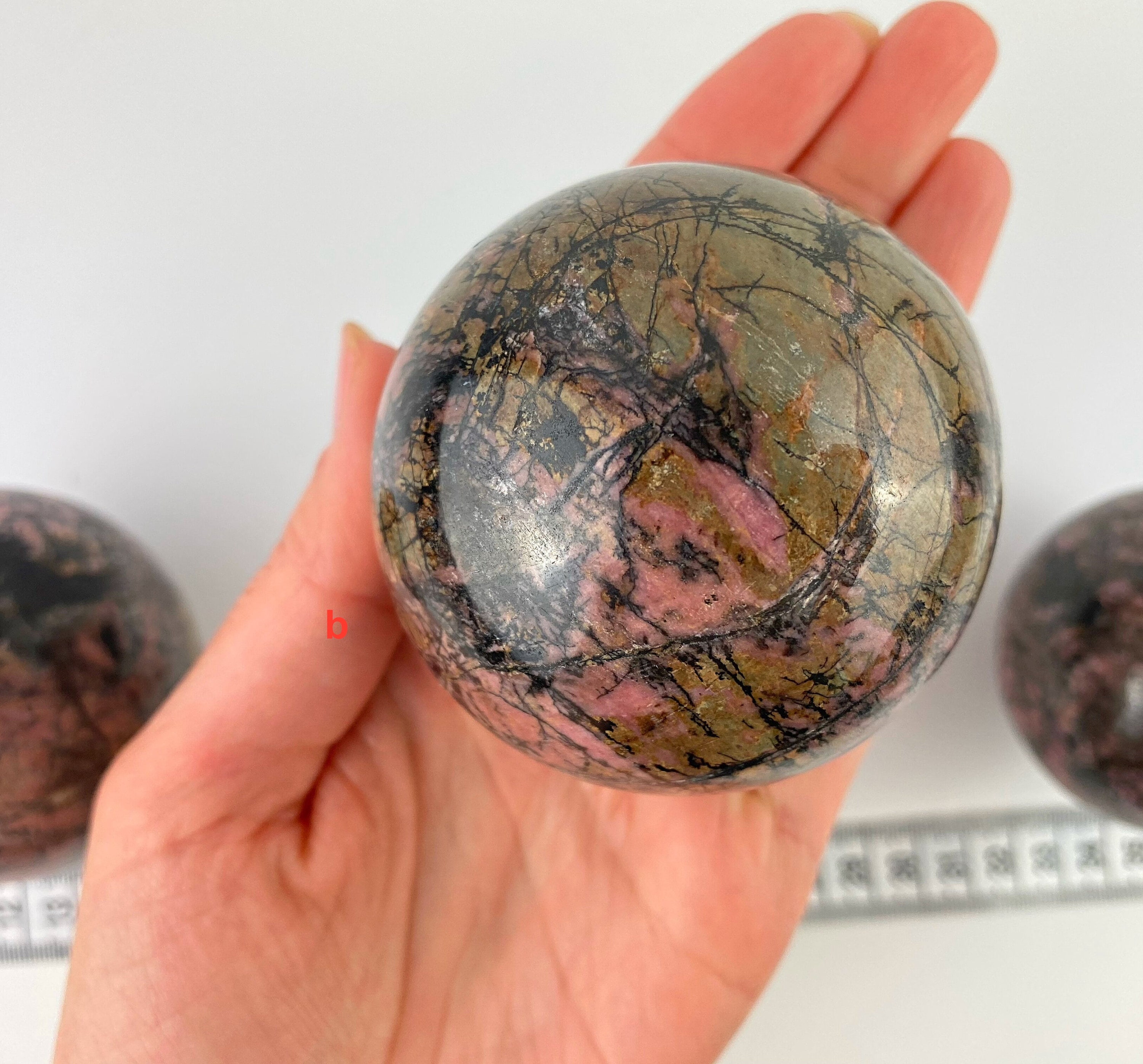 Rhodonite spheres/ rhodonite crystal/ rhodonite home decor/ | Etsy