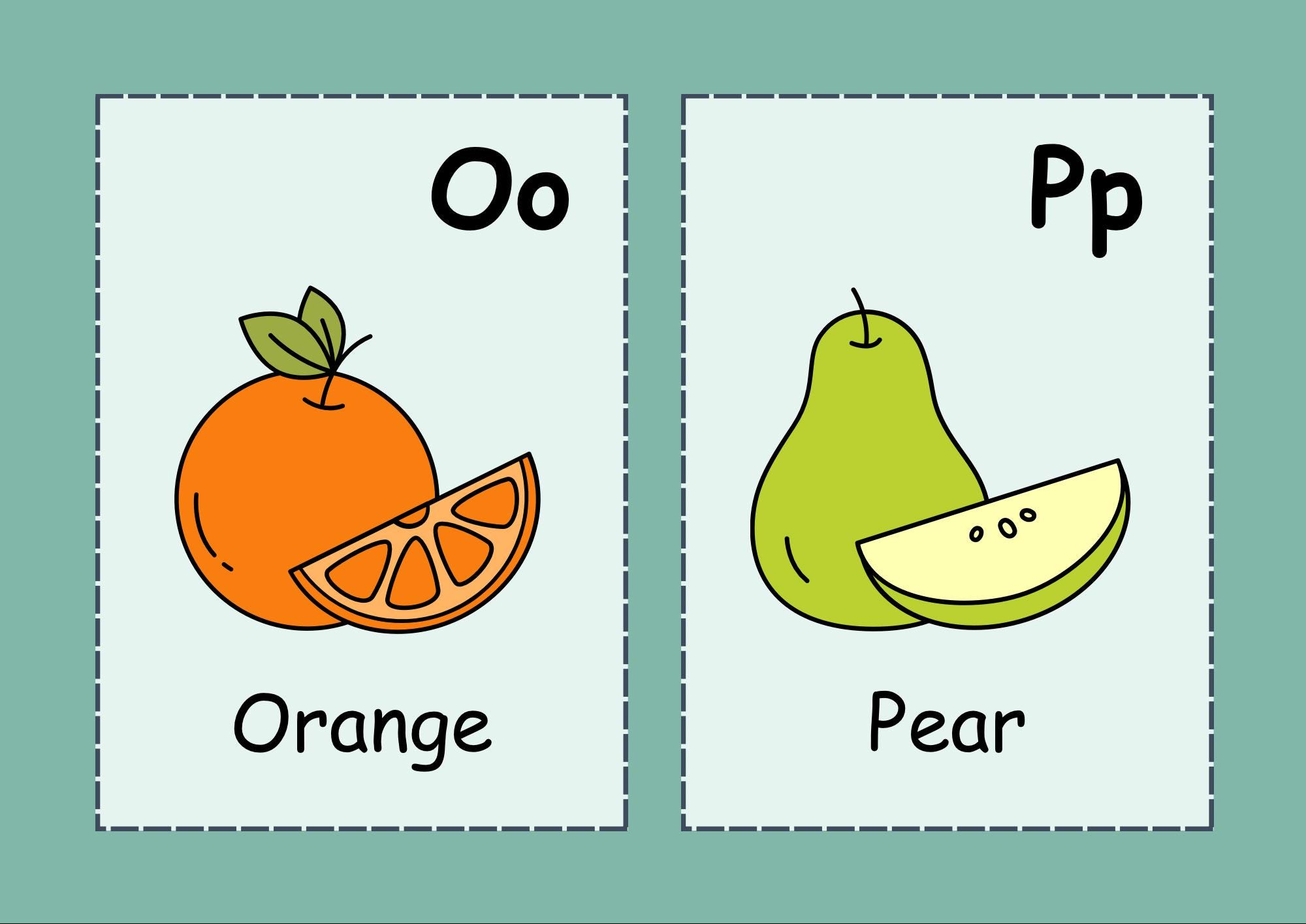 Alphabet Flashcards With Items That Relate to the Letter. Perfect for ...